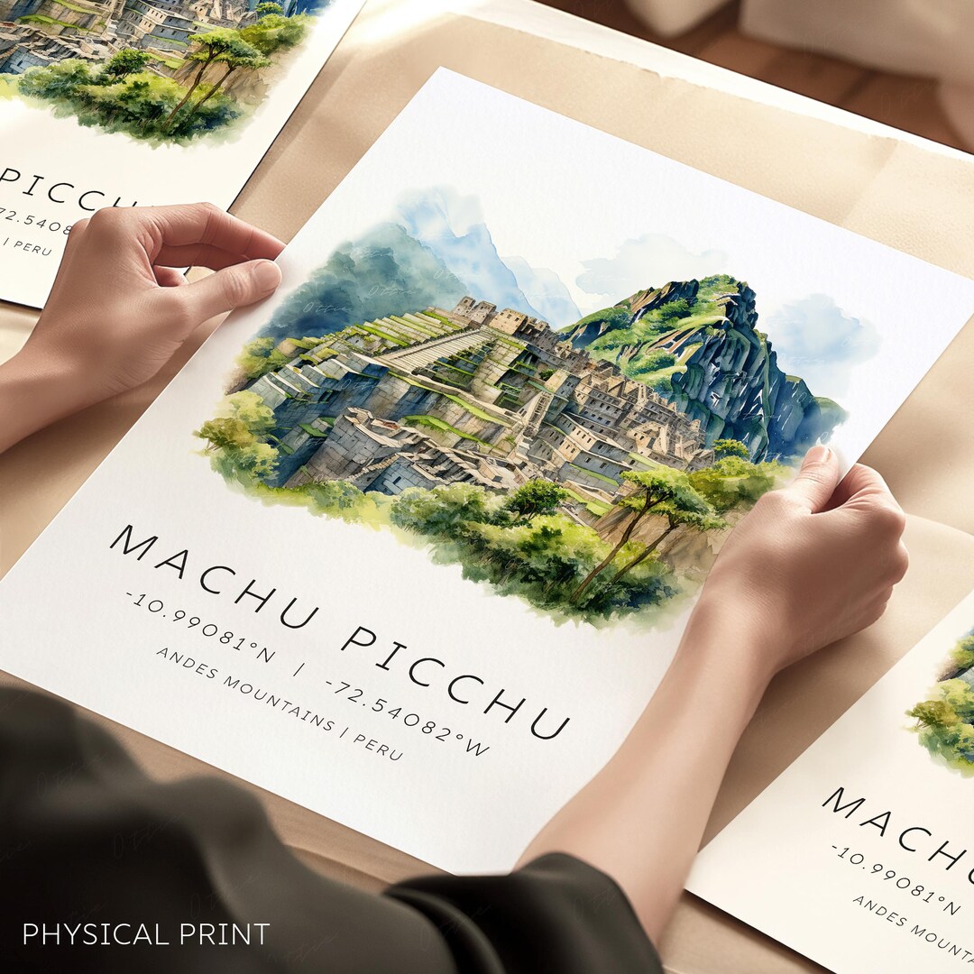 Machu Picchu Poster, Peru Wall Art, Peru Travel Poster, Peru Holiday ...