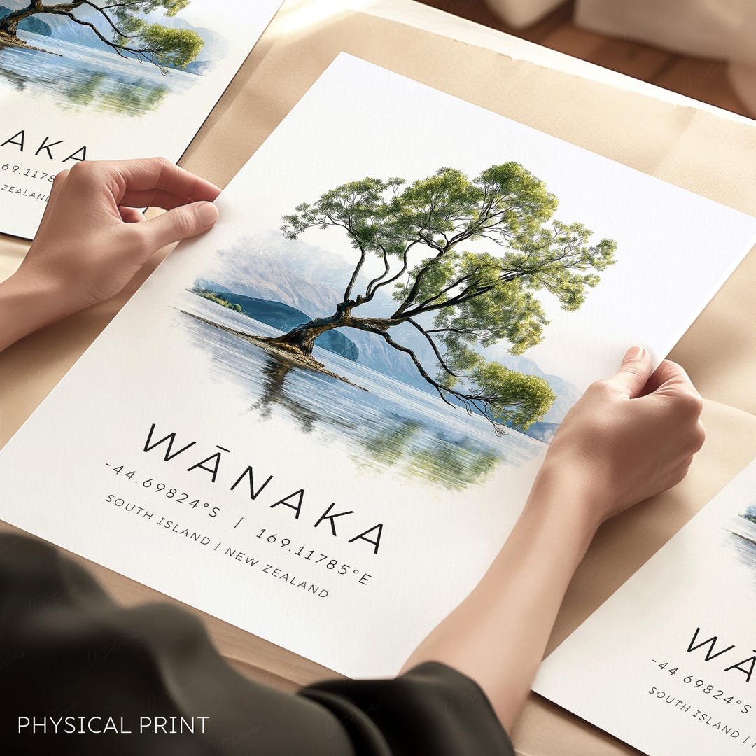 That Wanaka Tree, Lake Wanaka, New Zealand Travel Print, Queenstown ...