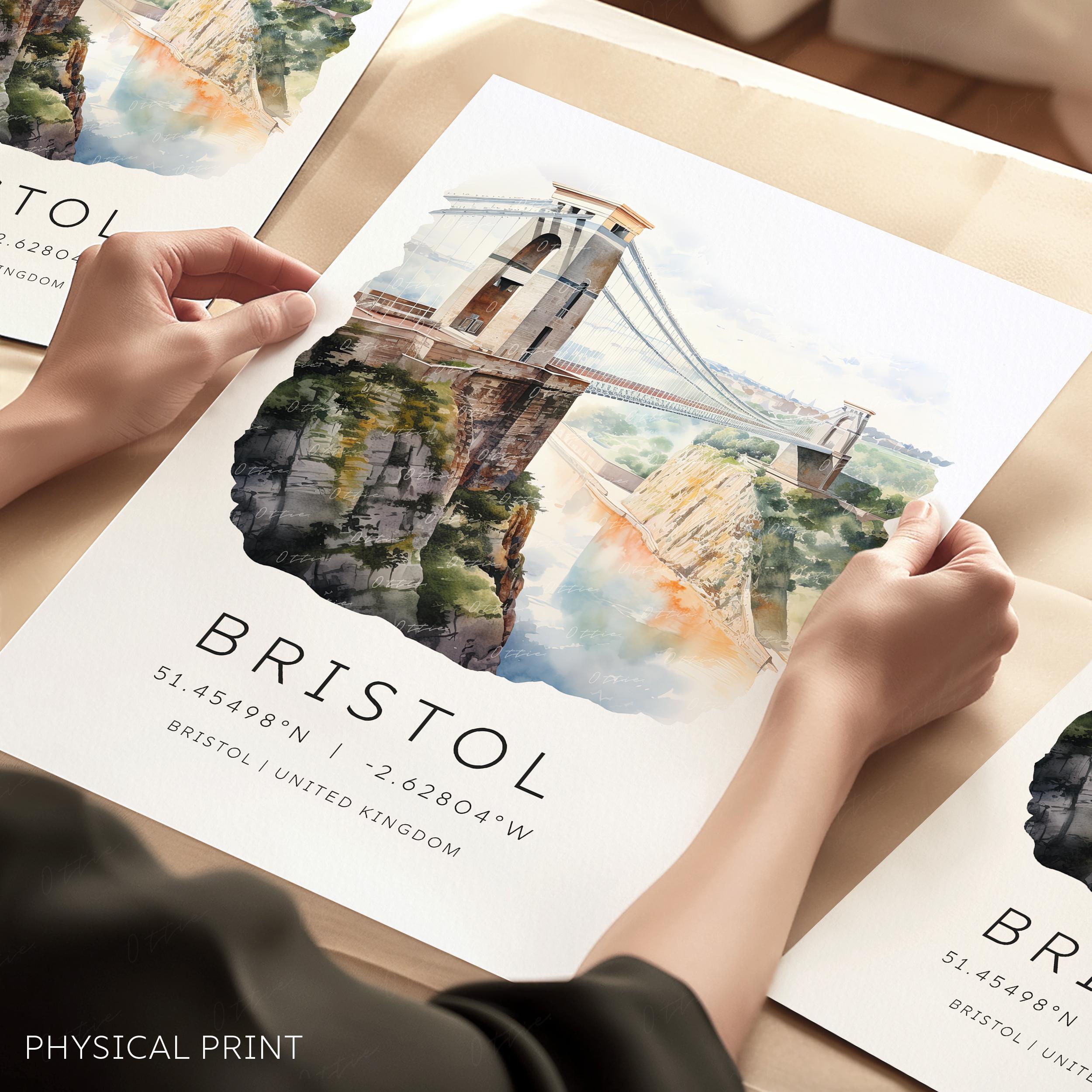 Bristol Art Print, Clifton Suspension Bridge, Bristol UK, Bristol ...