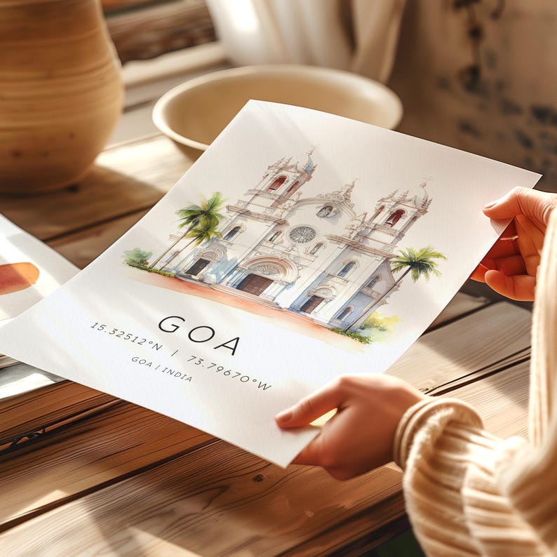 Goa Travel Poster, India Travel Cards, Goa Destination Prints, India ...