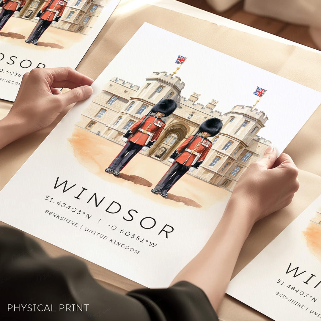 Windsor Castle Print, Visit London Poster, England Travel Poster ...