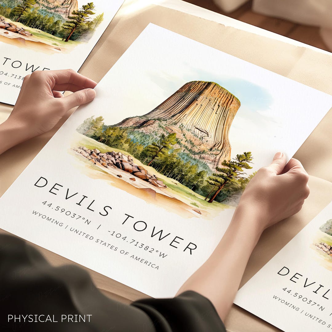 USA Monument Posters, USA Location Prints, City Posters, Devils Tower ...