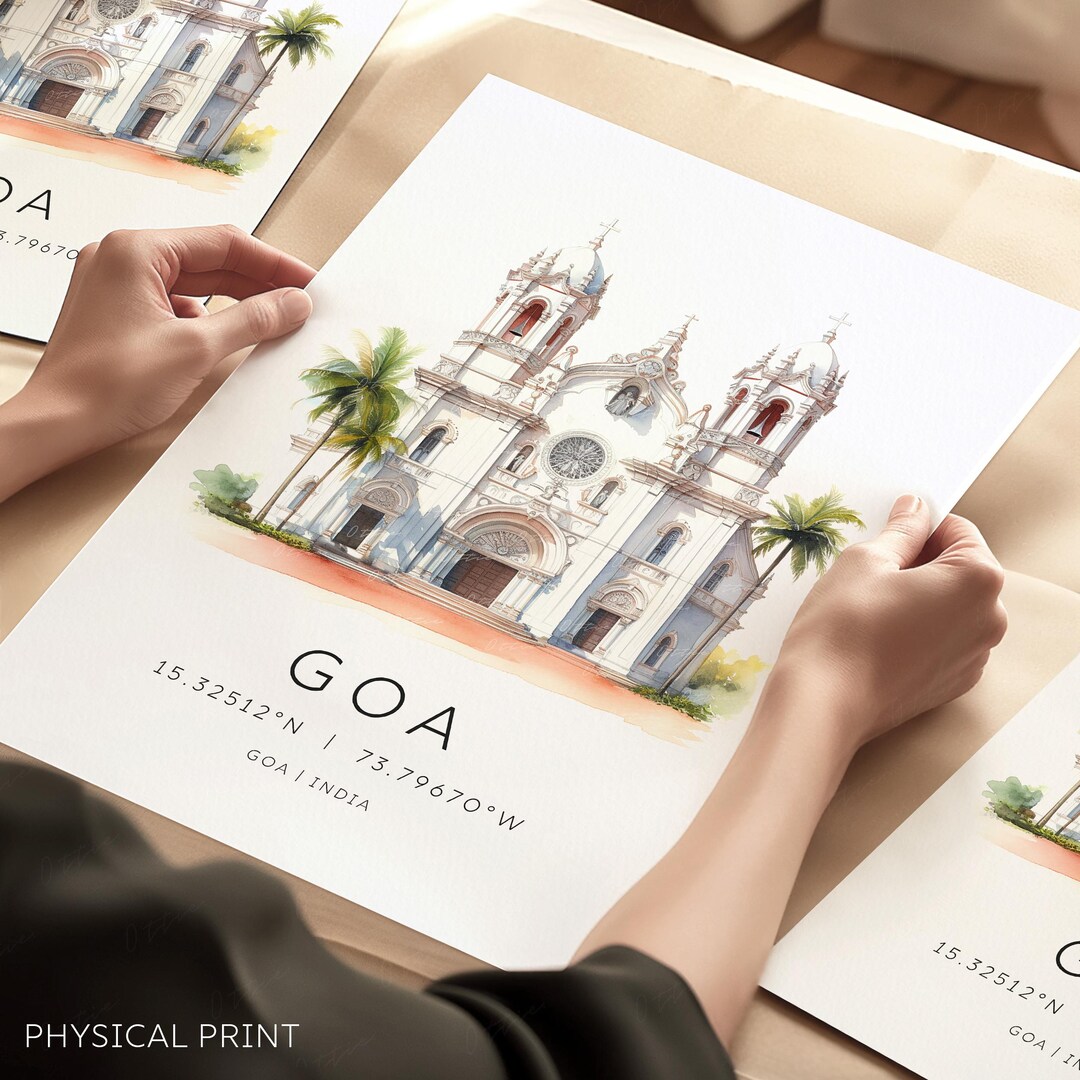 Goa Travel Poster, India Travel Cards, Goa Destination Prints, India ...