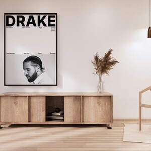 Drake Wall Art Poster Drake Cover Art Hypebeast Drake Rapper Poster ...