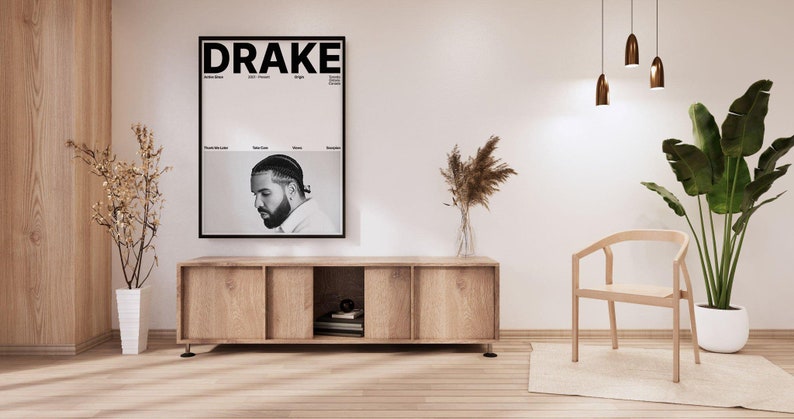 Drake Wall Art Poster Drake Cover Art Hypebeast Drake Rapper Poster ...