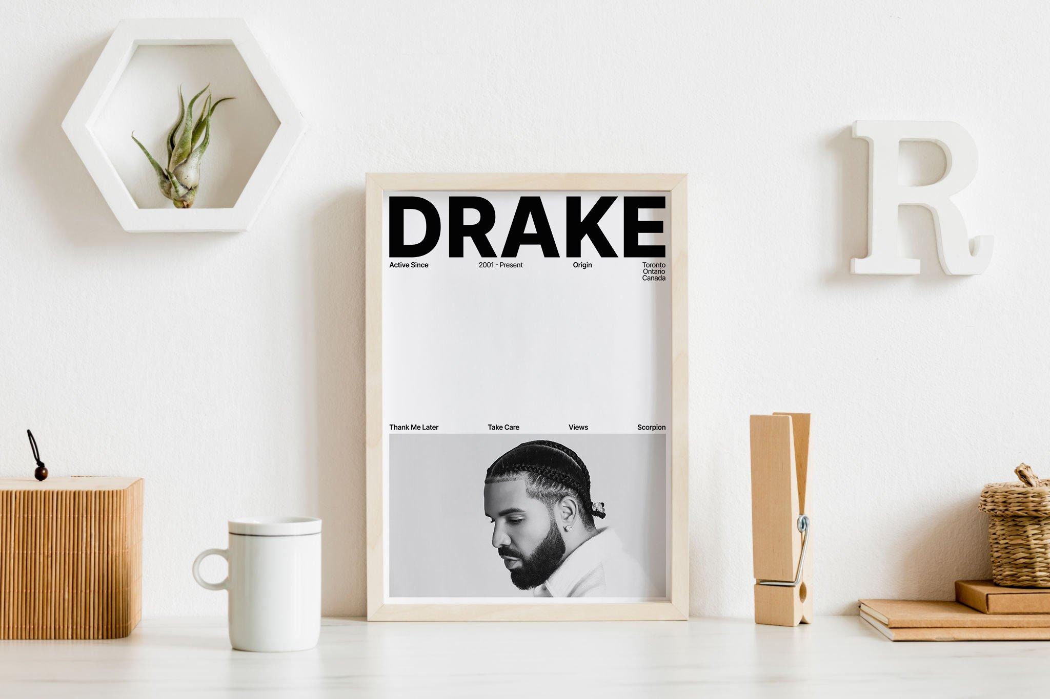 Drake Wall Art Poster Drake Cover Art Hypebeast Drake Rapper Poster ...