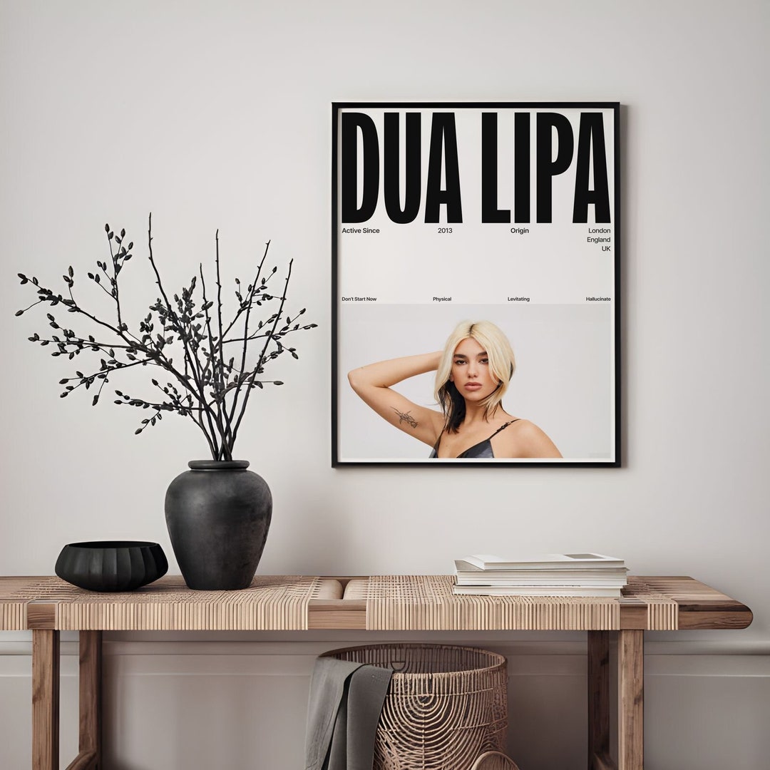 Dua Lipa Poster Dua Lipa Print Dua Lipa Decoration Dua Lipa Merch Dua ...