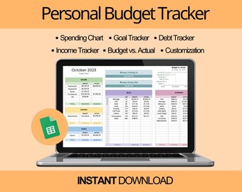 Monthly Budget Tracker | Digital Download | PDF | Printable - Etsy