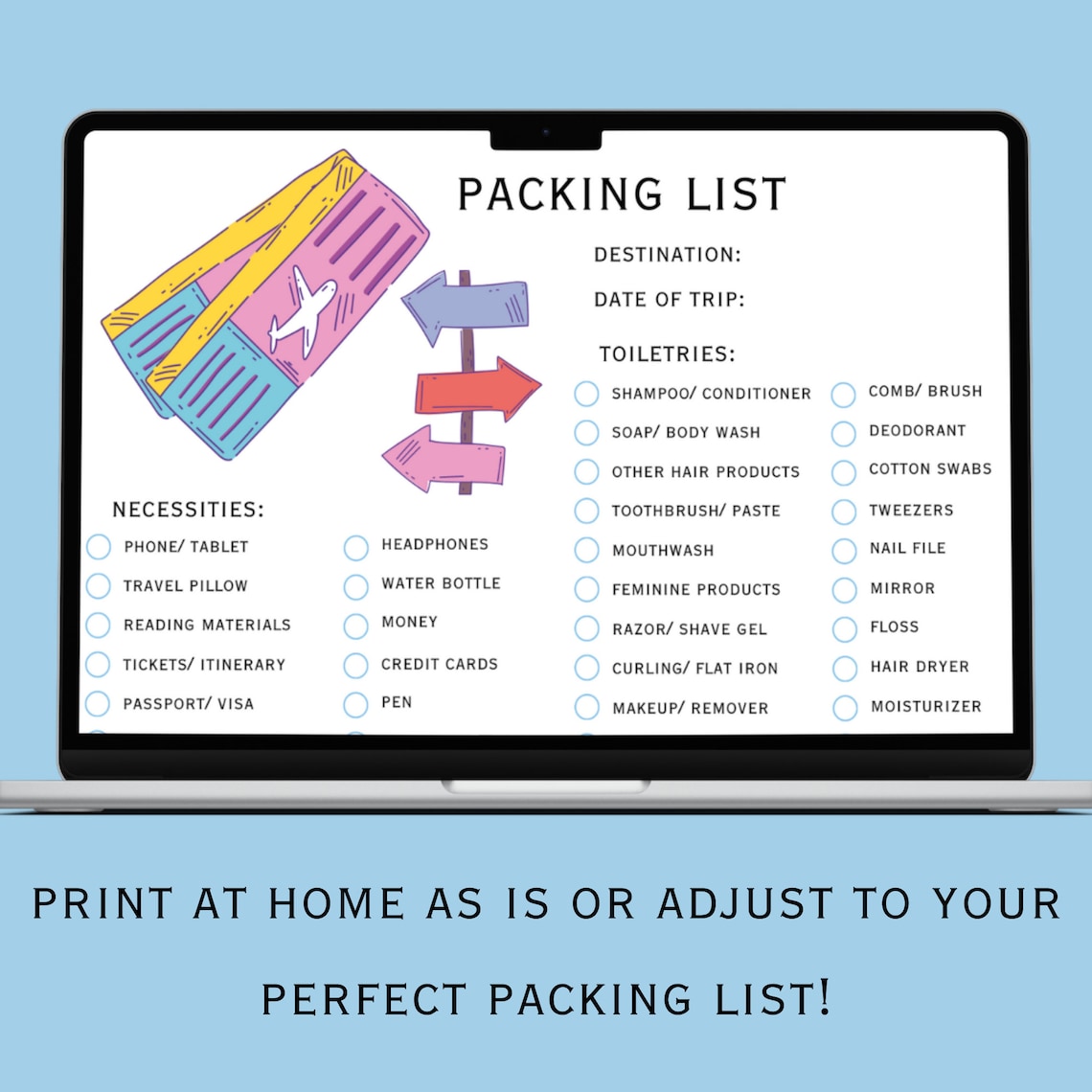 Packing List, Editable, Printable, Canva Template - Etsy