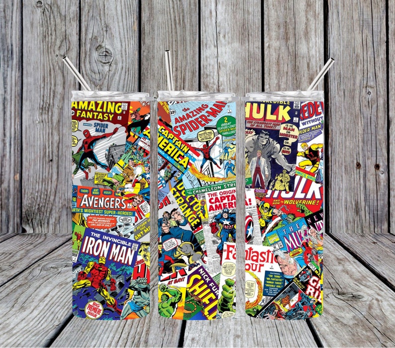 Digital Download Marvel Avenger Comic Book Tumbler Wrap 20oz - Etsy