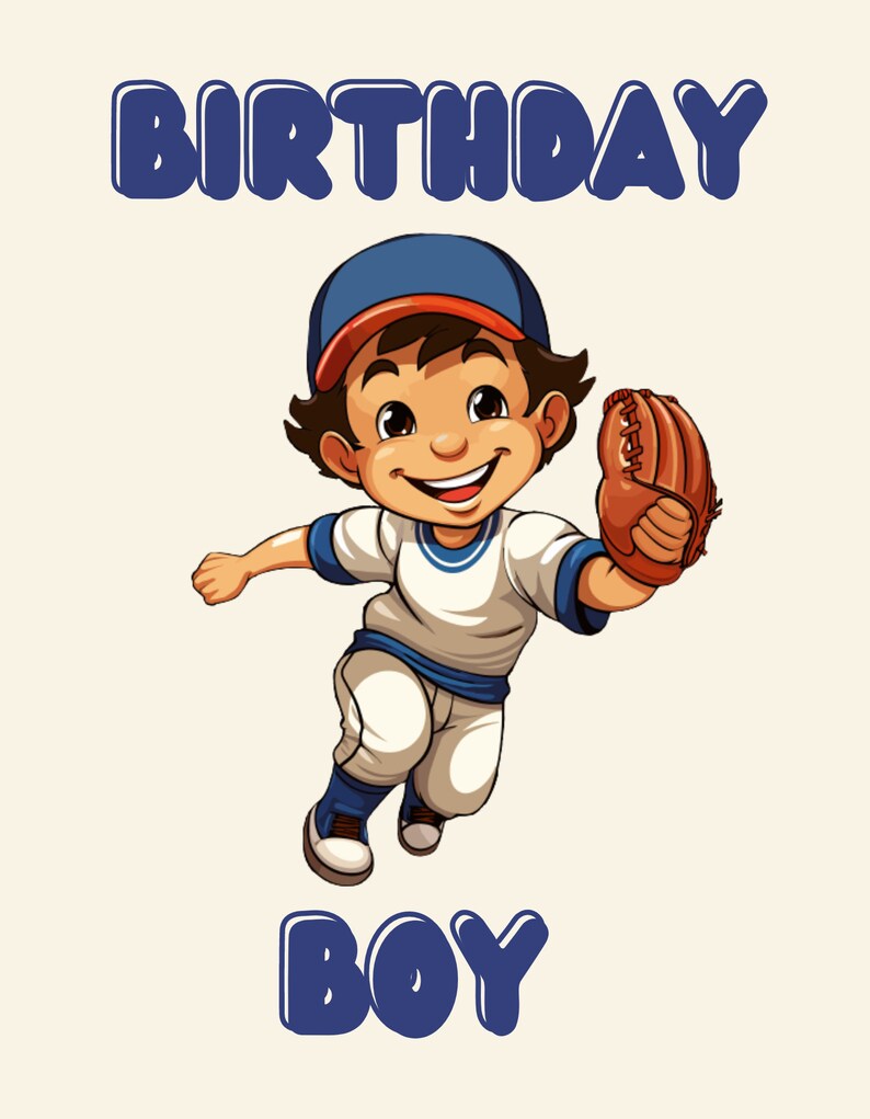 Cartoon Boy Baseball Player SVG - Etsy