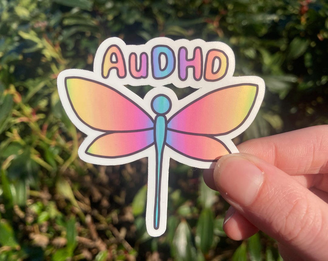 Sticker Audhd (autism and ADHD) Dragonfly Symbol | ADHD Butterfly ...