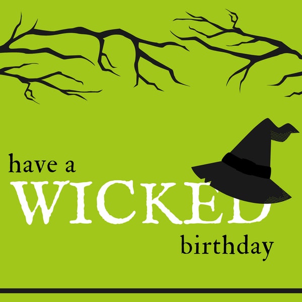 Wicked Bday Card - Etsy