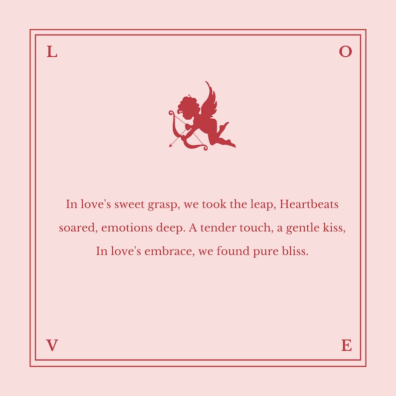 PRINTABLE Love Poem Card Original Poem Valentine's Day, Anniversary - Etsy