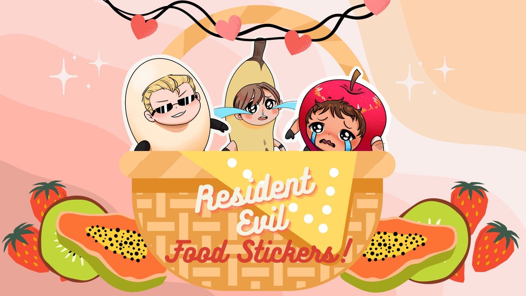 Resident Evil Characters as Food 2" Stickers! *ready to Ship* - Etsy