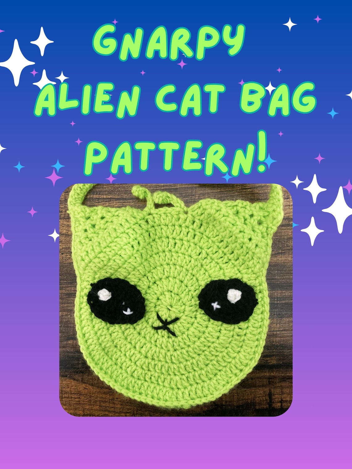 Gnarpy Alien Cat Bag Crochet Pattern PDF Digital Download - Etsy