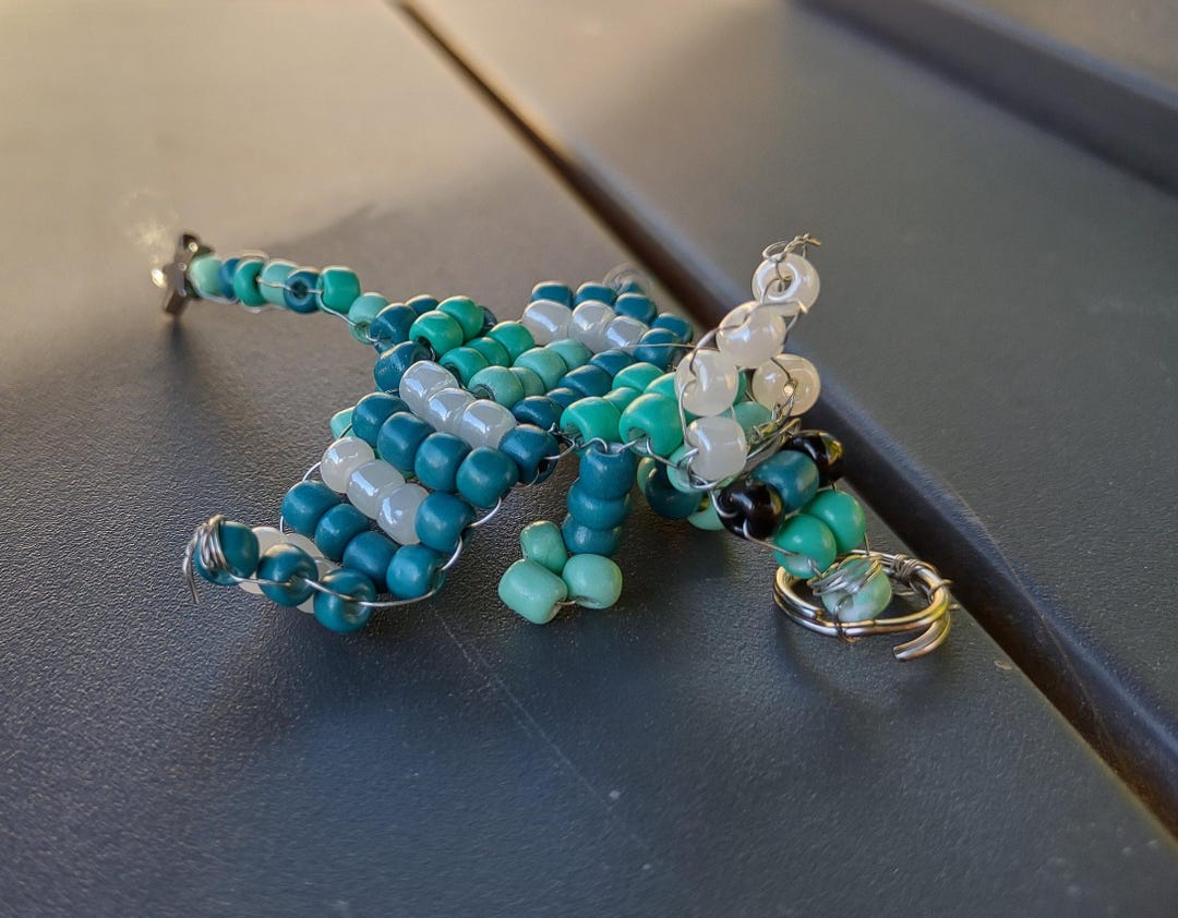 Beaded Dragon Keychain - Etsy