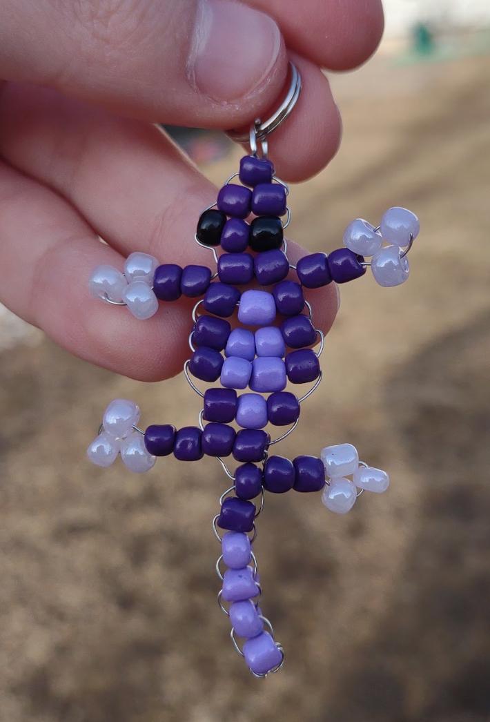 Premade Beaded Lizard Keychain - Etsy