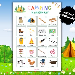 Camping Scavenger Hunt, Kids Activities, Kids Printable Activities ...