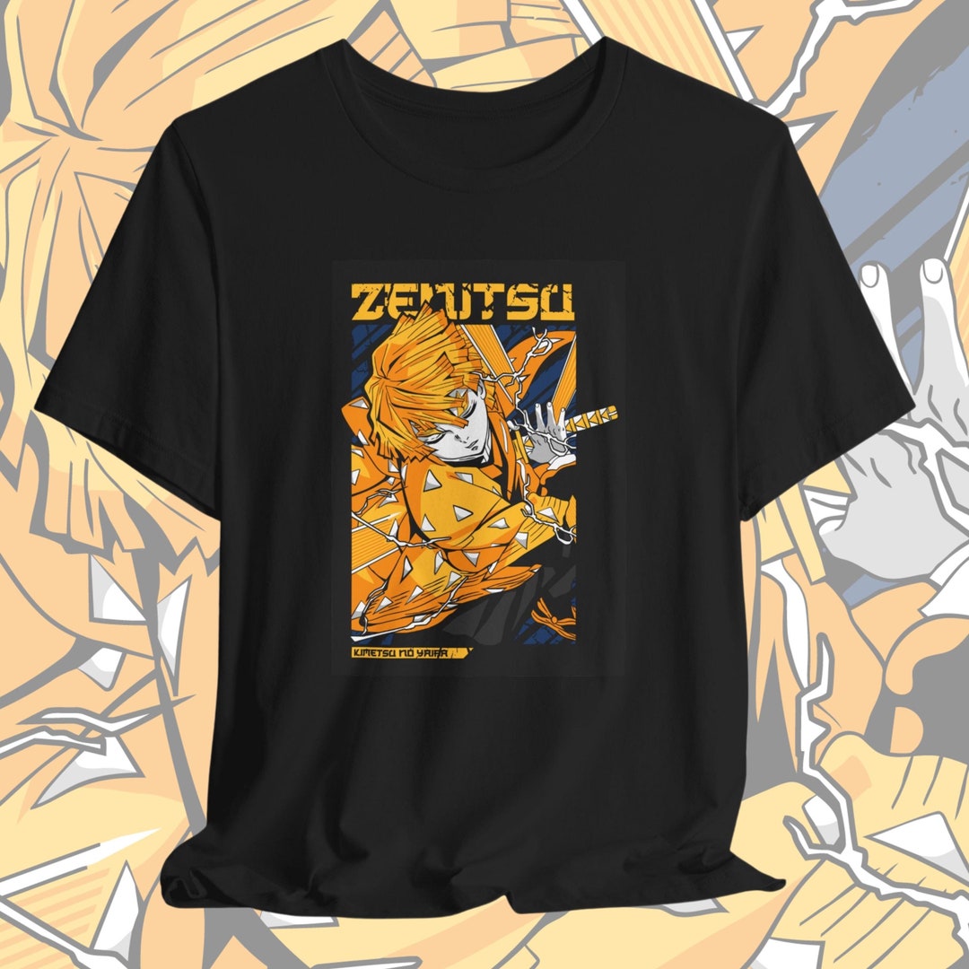 Zenitsu Demon Slayer, Anime Fan, Manga, Cotton Tshirt, Lovers, Unisex ...