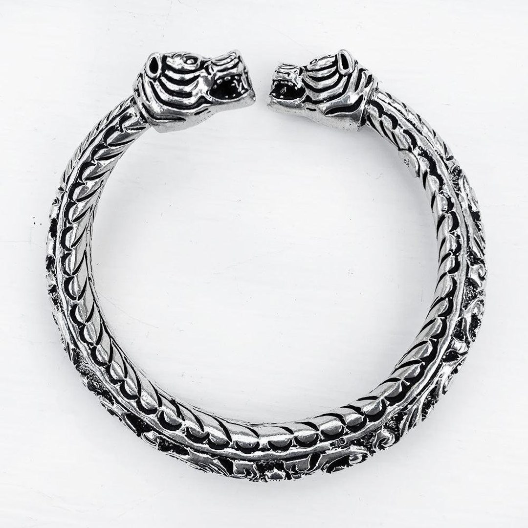 Double Tiger Bangle for Men and Women,double Jaguar Panther Kada,silver ...