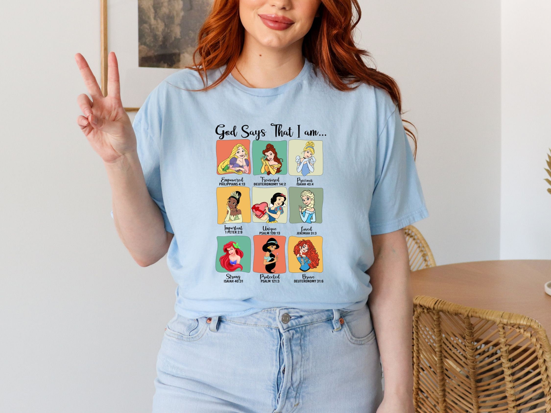 Disney Princesses Tee God Says That I Am... Shirt, Rapunzel Belle ...
