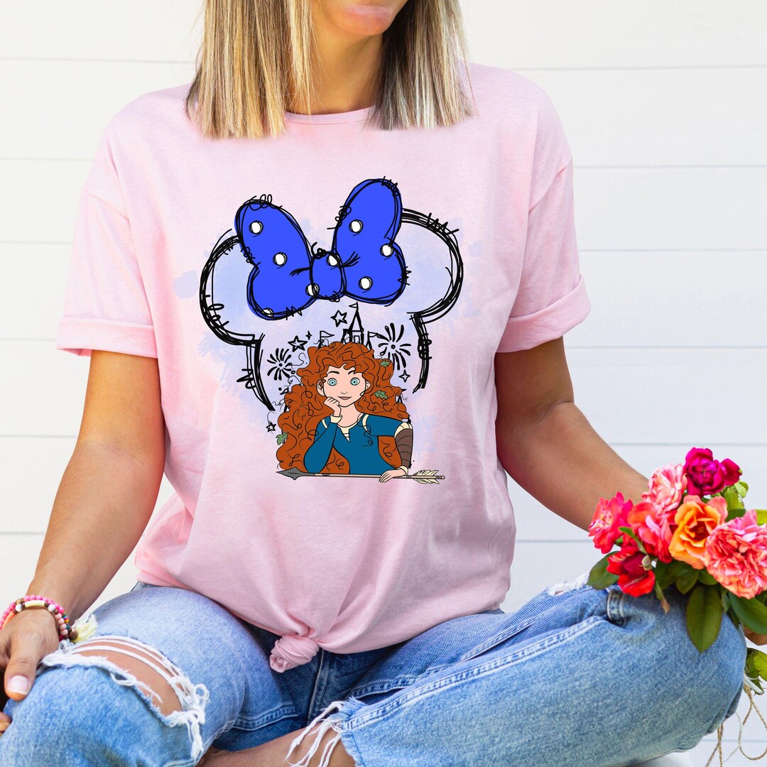 Disney Brave Movie Merida Shirt, Minnie Ears Themed, Disney Castle ...