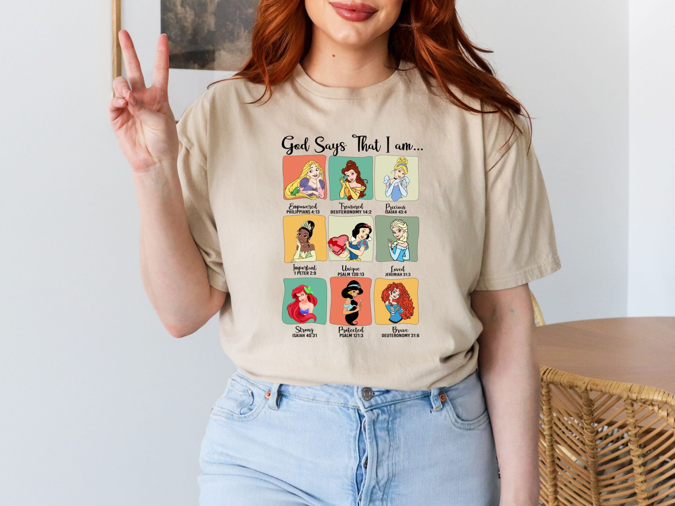 Disney Princesses Tee God Says That I Am... Shirt, Rapunzel Belle ...