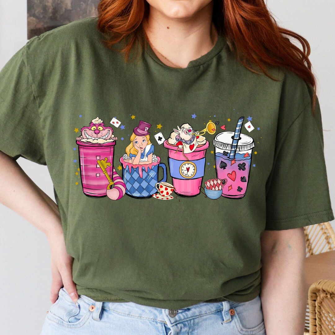 Disney Alice in Wonderland Coffee Cup Shirt, Disney Tea Cup Shirt ...