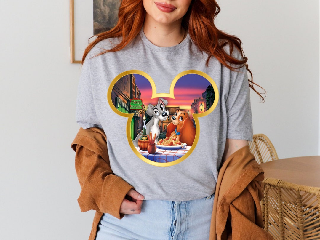 Lady and the Tramp Disney Shirt, Disney Mickey Head Lady and the Tramp ...