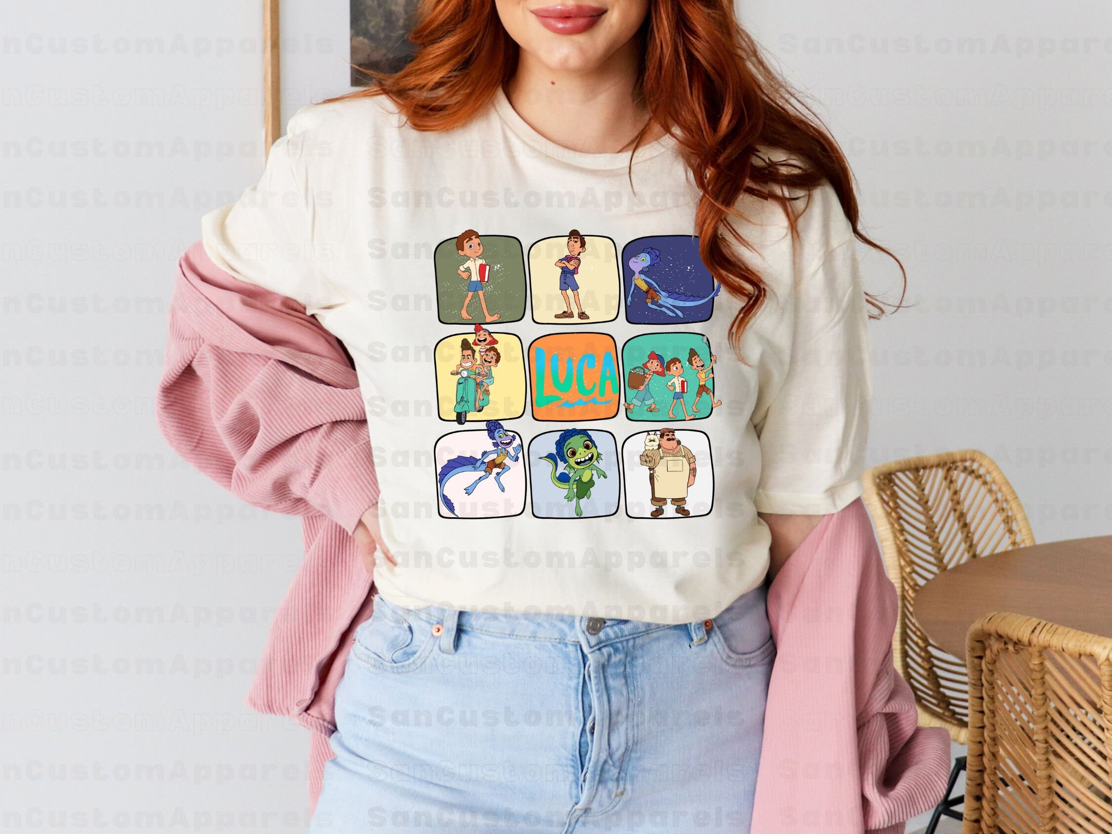 Disney Luca Characters Collage Shirt, Disney Luca Paguro Shirt, Disney ...