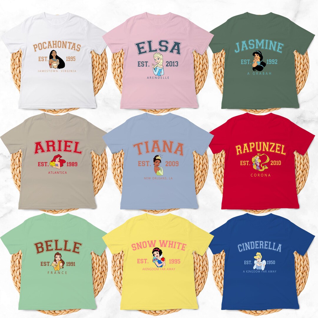 Disney Princesses Matching Shirt, Disney Princesses Pocahontas Elsa ...