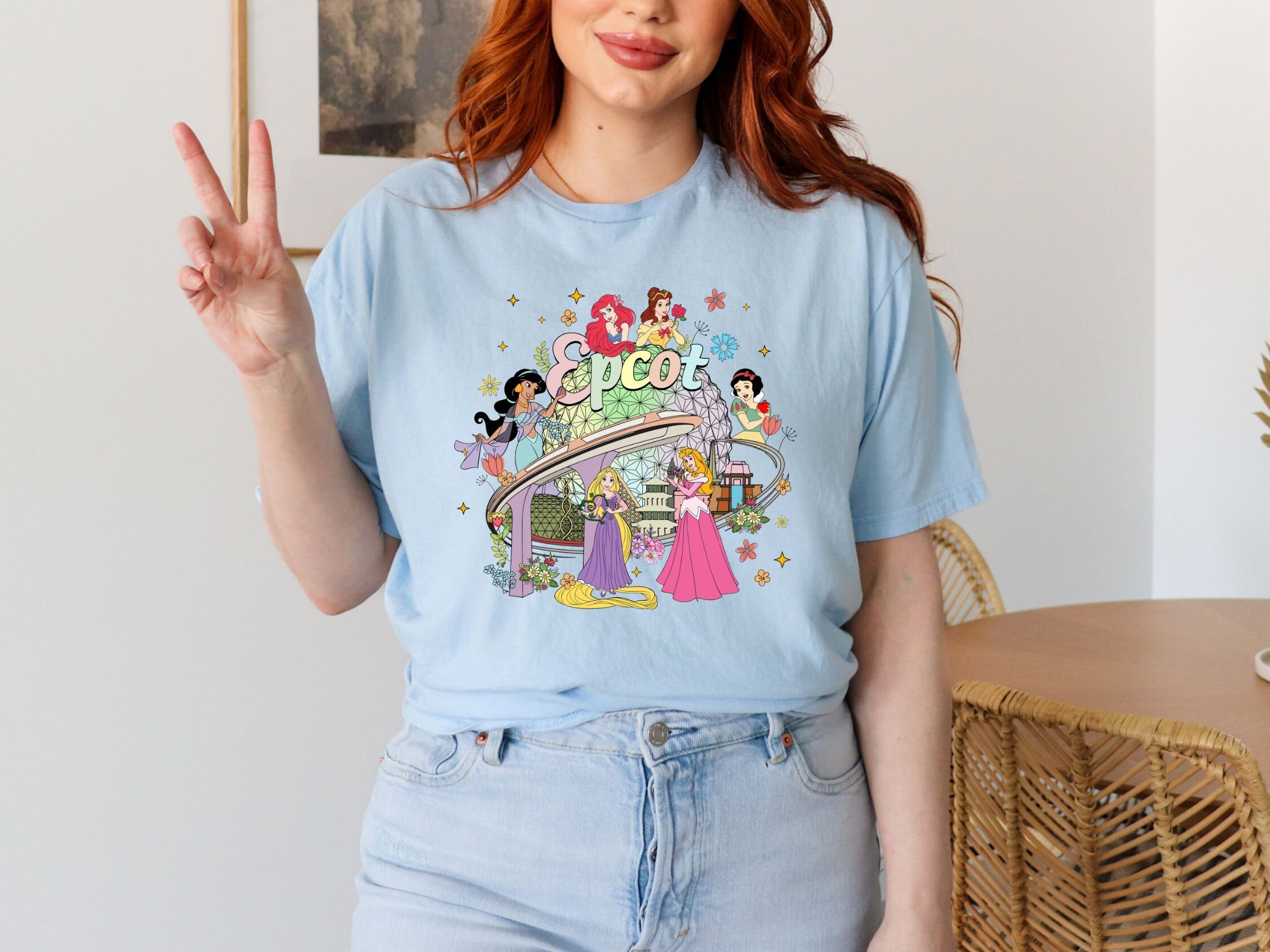 Disney Epcot Shirt, Disney Princesses Shirt, Epcot Princess Shirt, Walt Disney World Princess ...