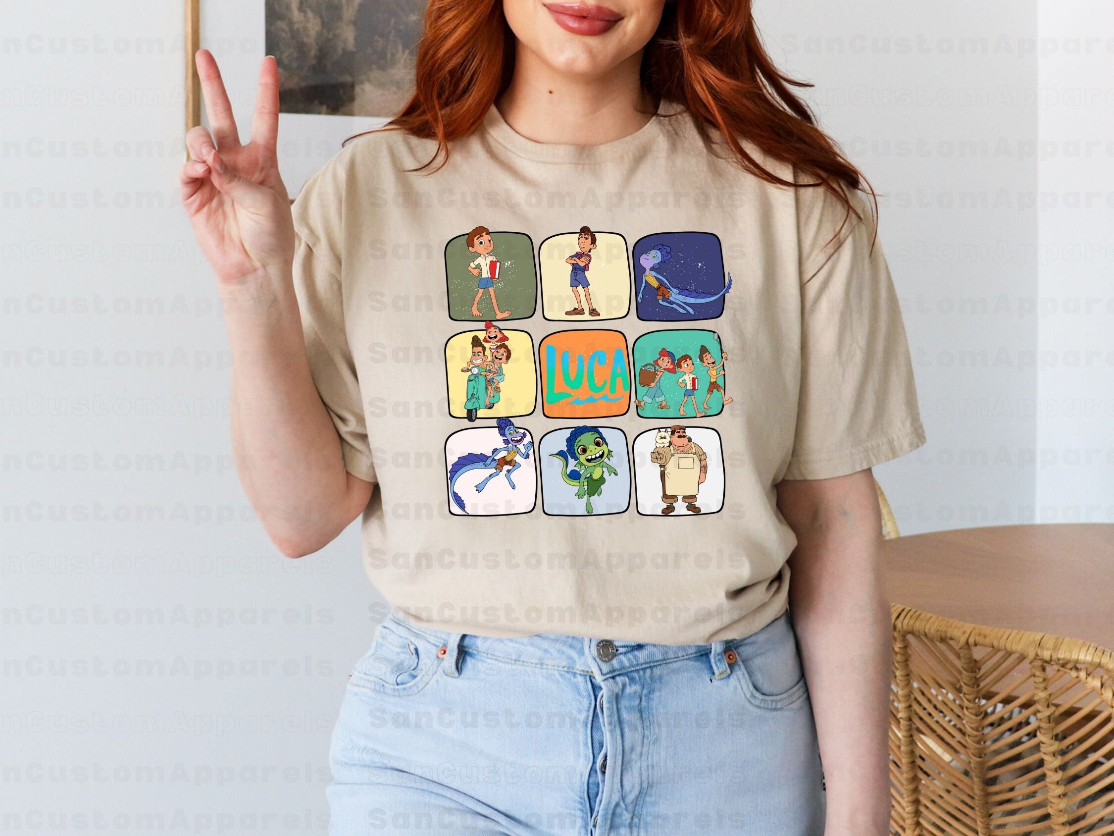 Disney Luca Characters Collage Shirt, Disney Luca Paguro Shirt, Disney ...