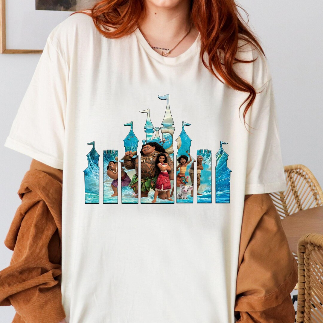 Moana 2 Castle Themed Shirt, Moana 2 Characters Tee, Disney Moana 2 ...
