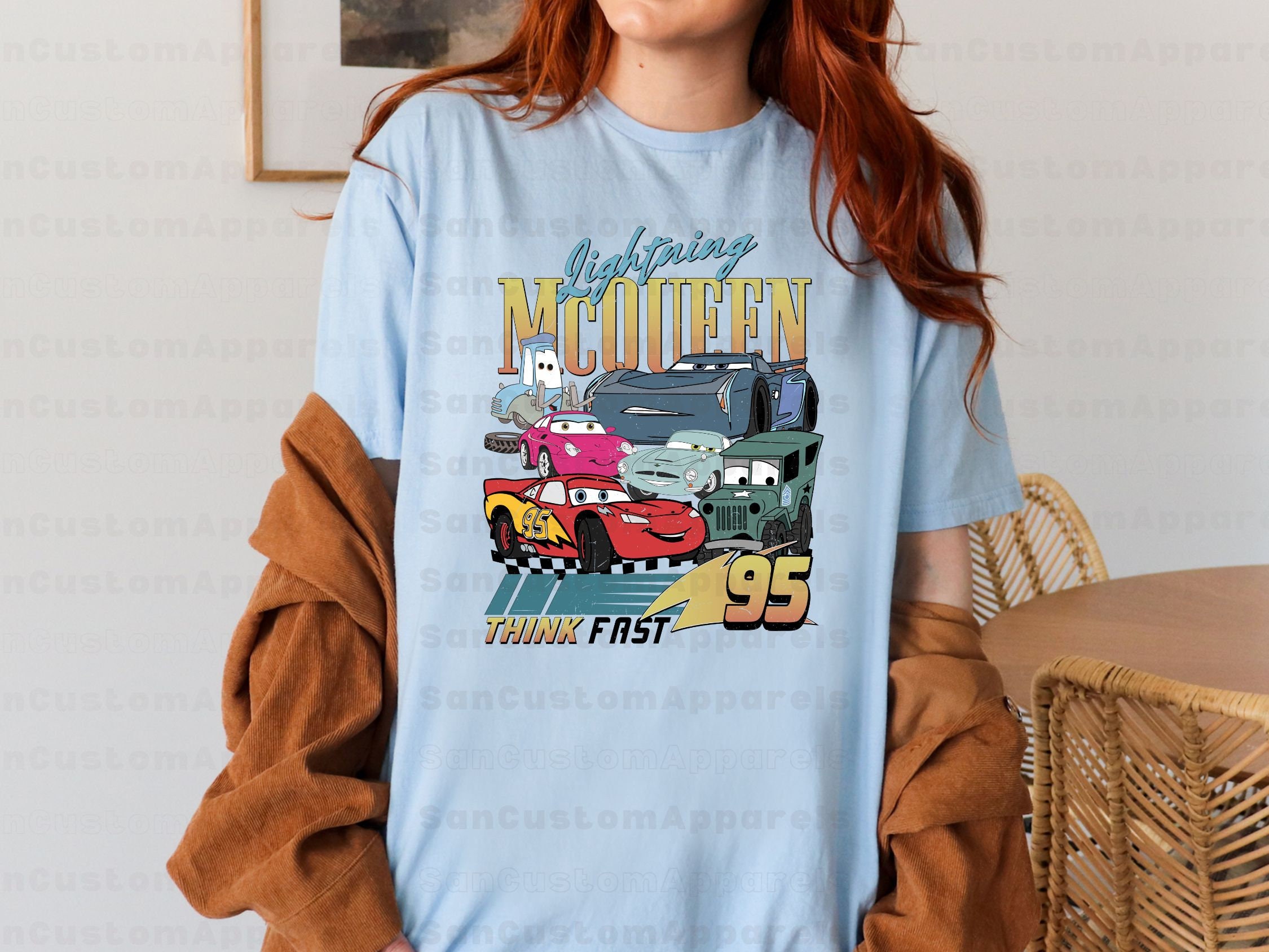 Lightning Mcqueen Shirt, Mcqueen Think Fast Shirt, Jackson Storm Shirt ...