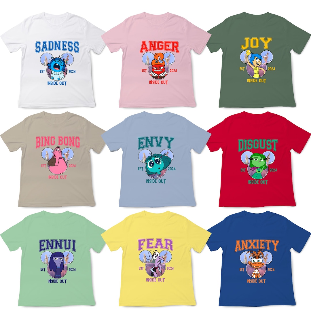 Inside Out Feels in Mickey Ears Shirt, Inside Out Matching Shirt ...