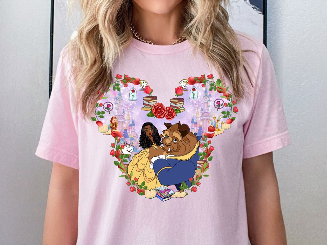 Black Princess Belle Shirt Beauty and the Beast Shirt Afro - Etsy