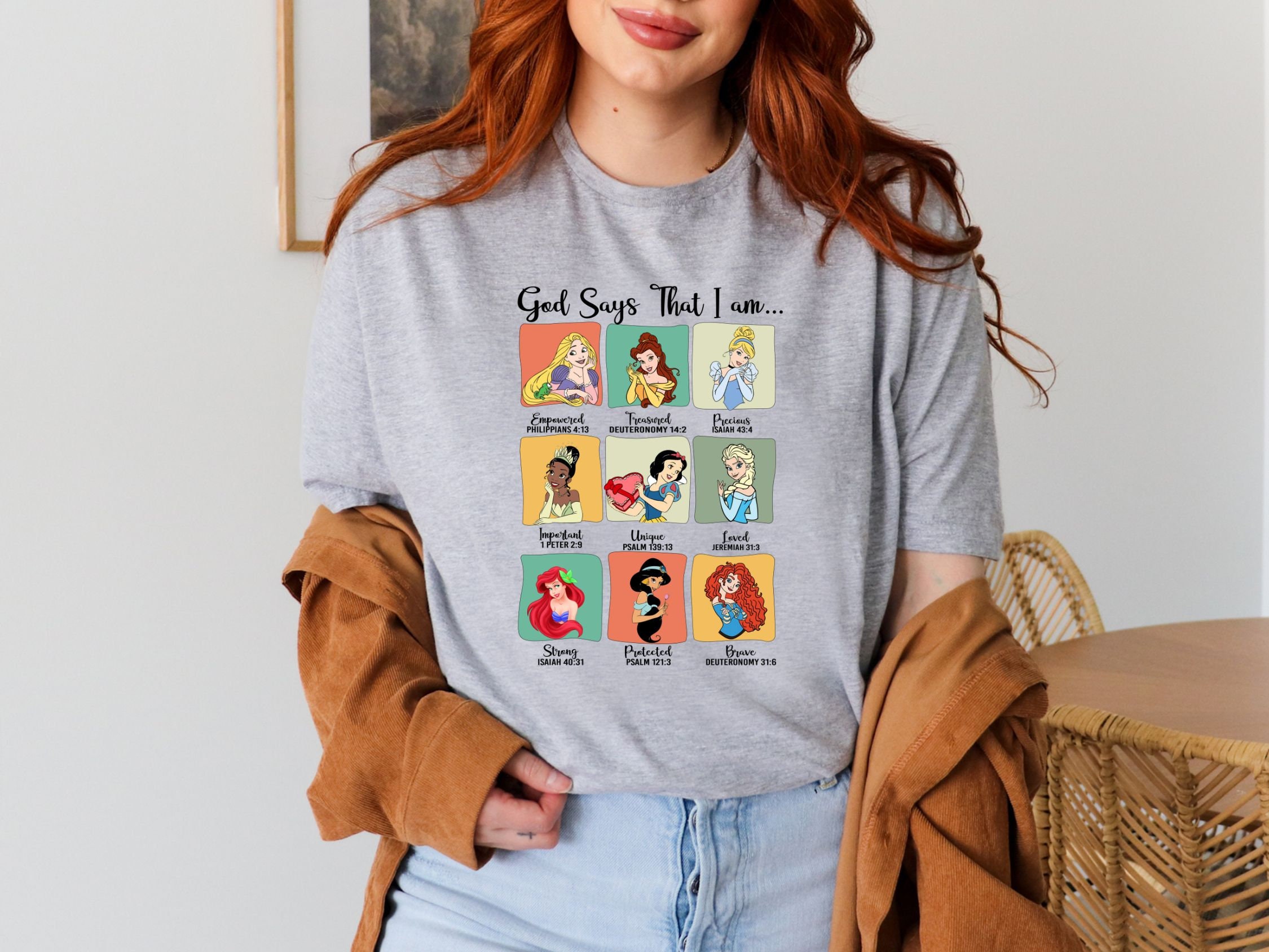 Disney Princesses Tee God Says That I Am... Shirt, Rapunzel Belle ...