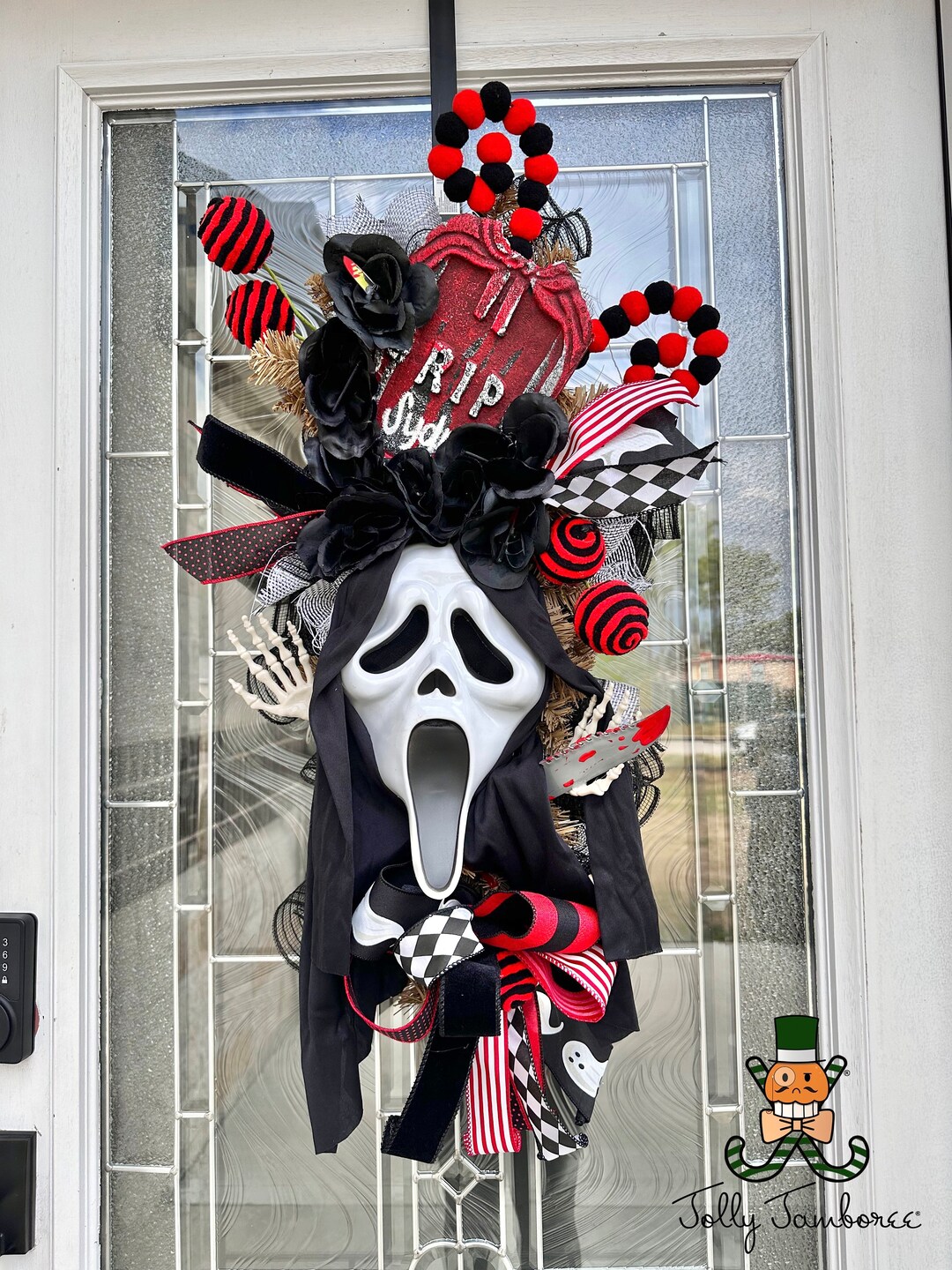 Scream Wreath, Horror Movie Wreath, Ghostface, Ghostface Wreath, Stab ...