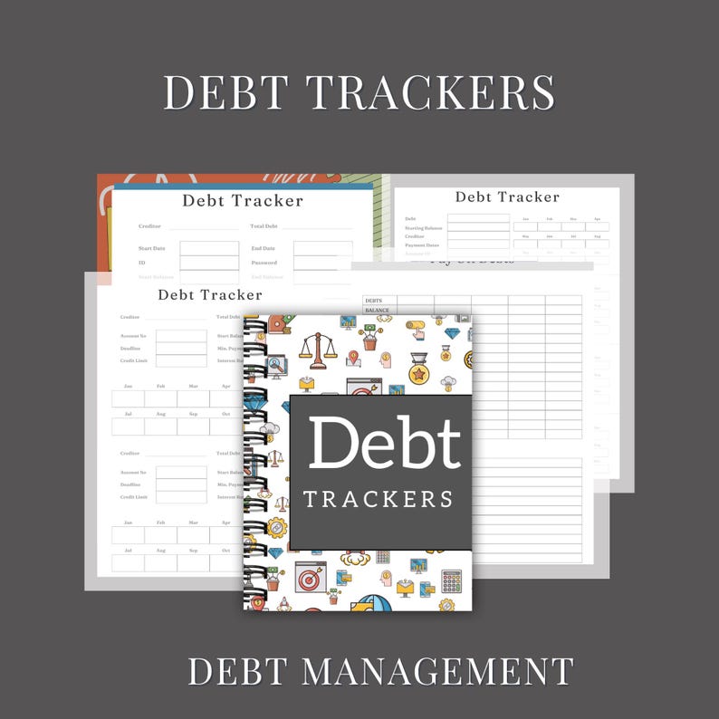 Debt Tracker Printable | Payoff Sheets, Payment Log & Financial Goals ...