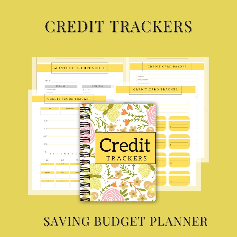 Credit Tracker Printable | Credit Score Log, Payment History & Debt ...