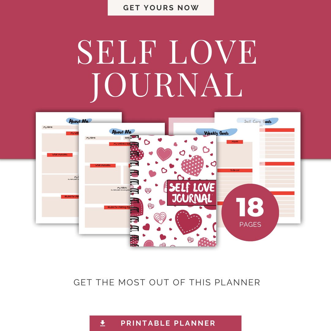 Self-love Journal Printable | Daily Prompts | Gratitude & Affirmations ...