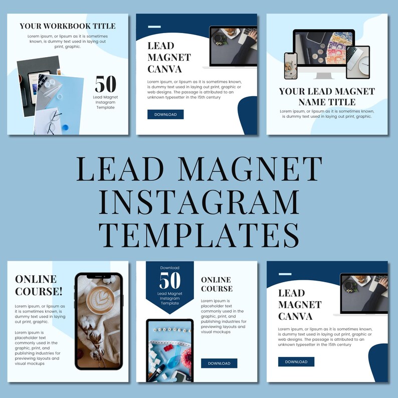 Lead Magnet Instagram Template Mockup | Canva Editable Social Media ...