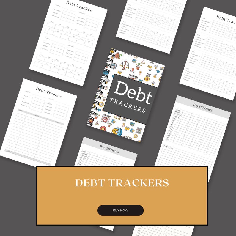 Debt Tracker Printable | Payoff Sheets, Payment Log & Financial Goals ...