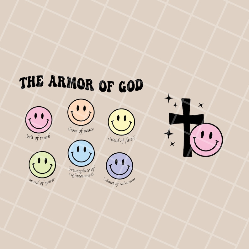 Armor of God Svg Bible Verse Svg Smiley Face Svg Love Like - Etsy