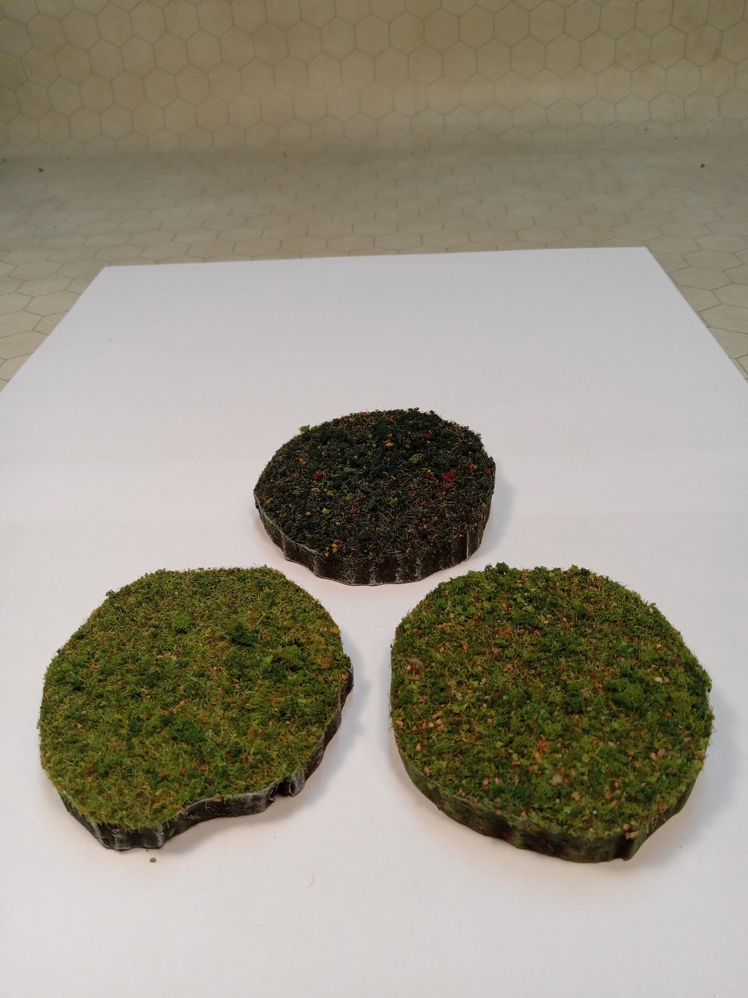 SCRUBBY CIRCULAR BASES for Miniature Wargaming, Dioramas, Floral ...