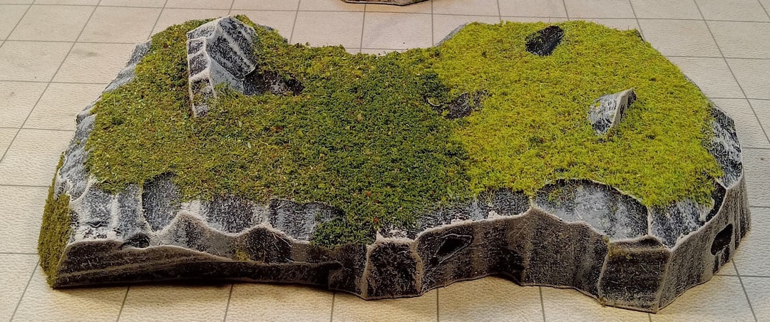 Extra Large GRASS COVERED Hill-terrain for Miniature Wargaming ...