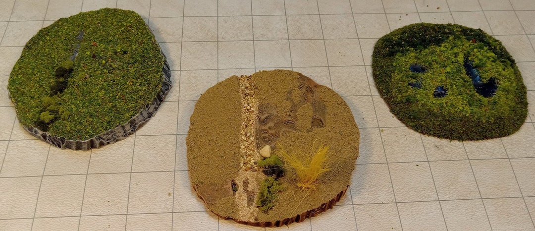 THREE 25mm to 90mm Diameter CIRCULAR TERRAIN Bases for - Etsy