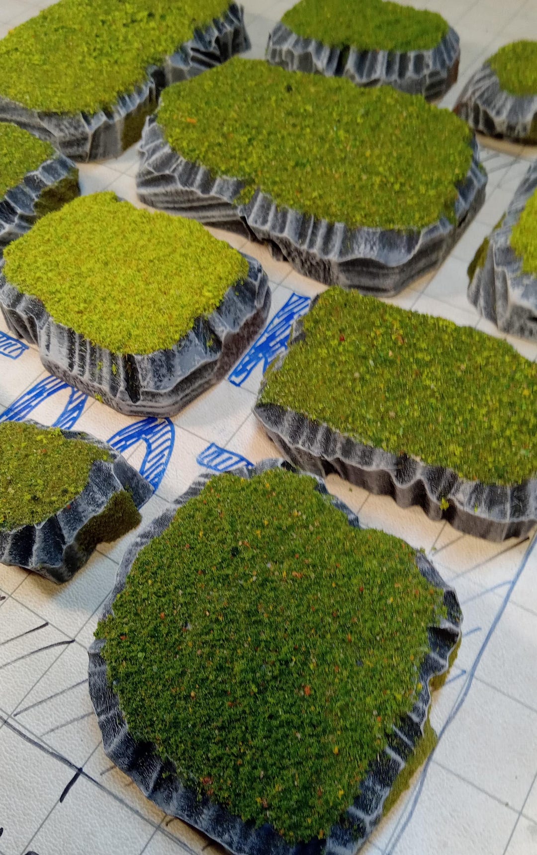 GRASS COVERED HILLS Set • Miniature Terrain for Wargaming • Epic Scale ...